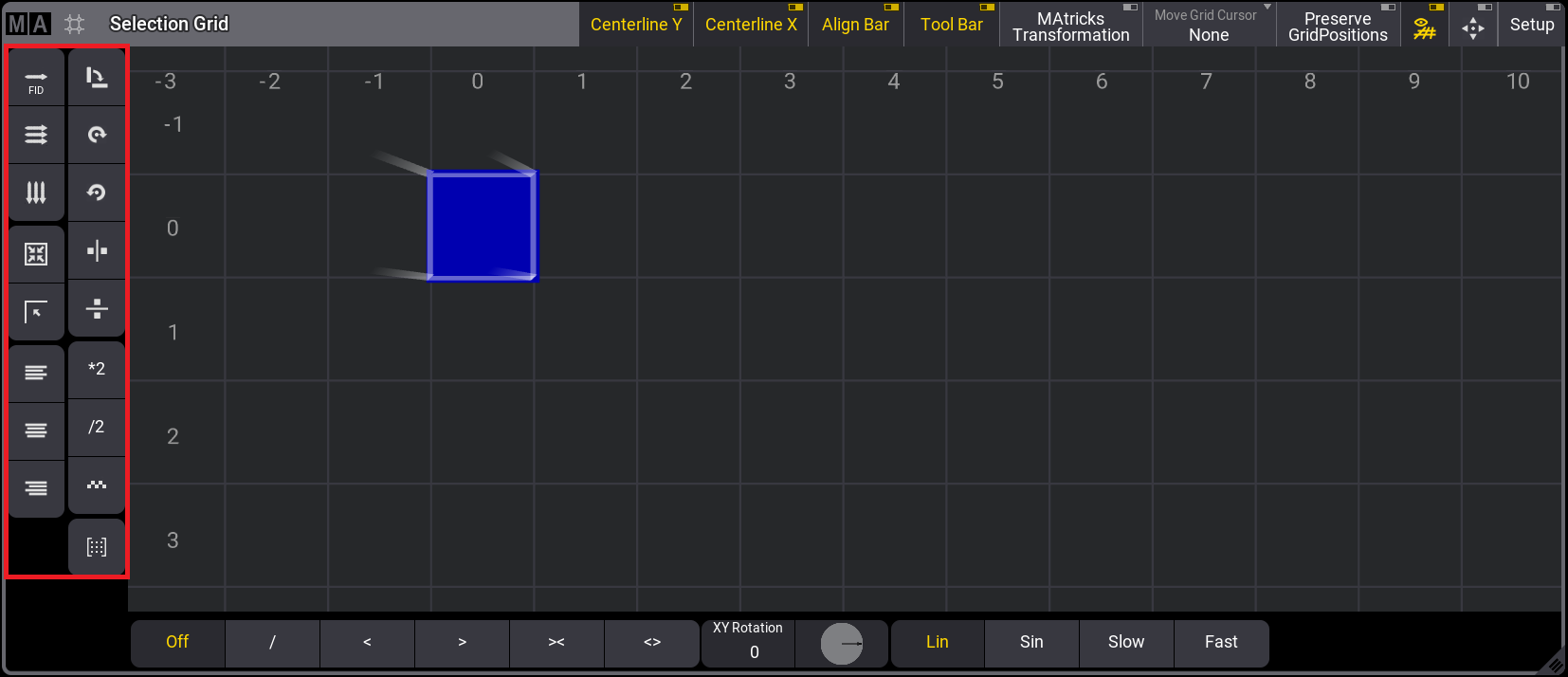Selection Grid Tool Bar